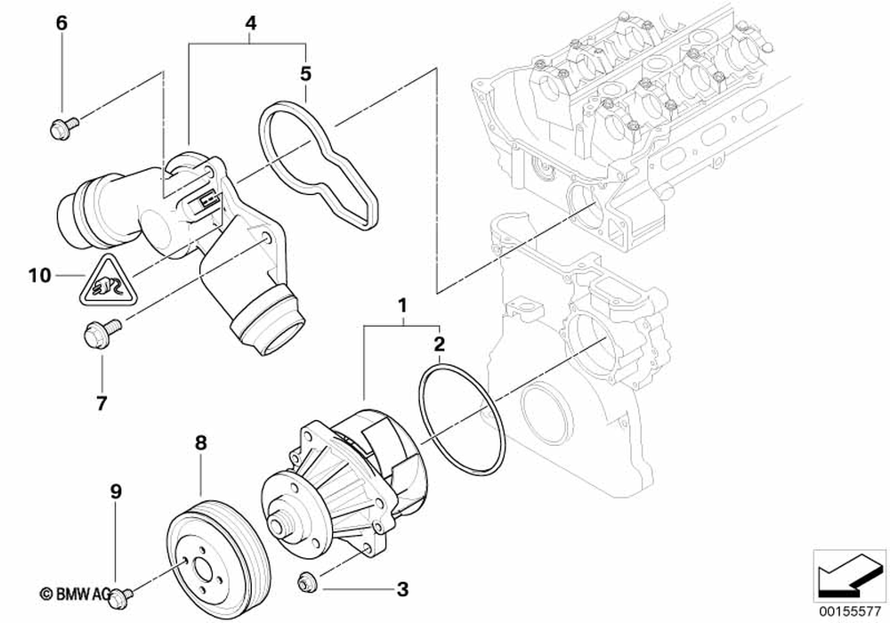 11517509985 - BMW Coolant Pump, Mechanical 1998-2007 BMW | Performance ...