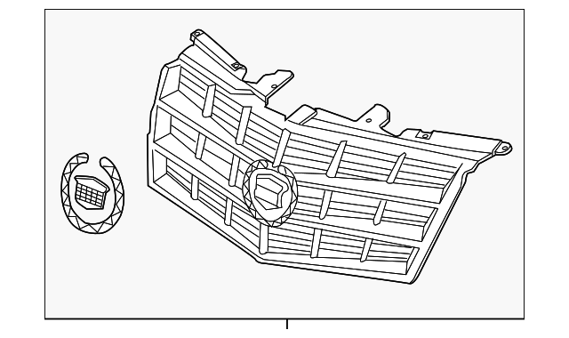 2012-2014 Cadillac CTS Grille, Servicable Component 22738260 ...