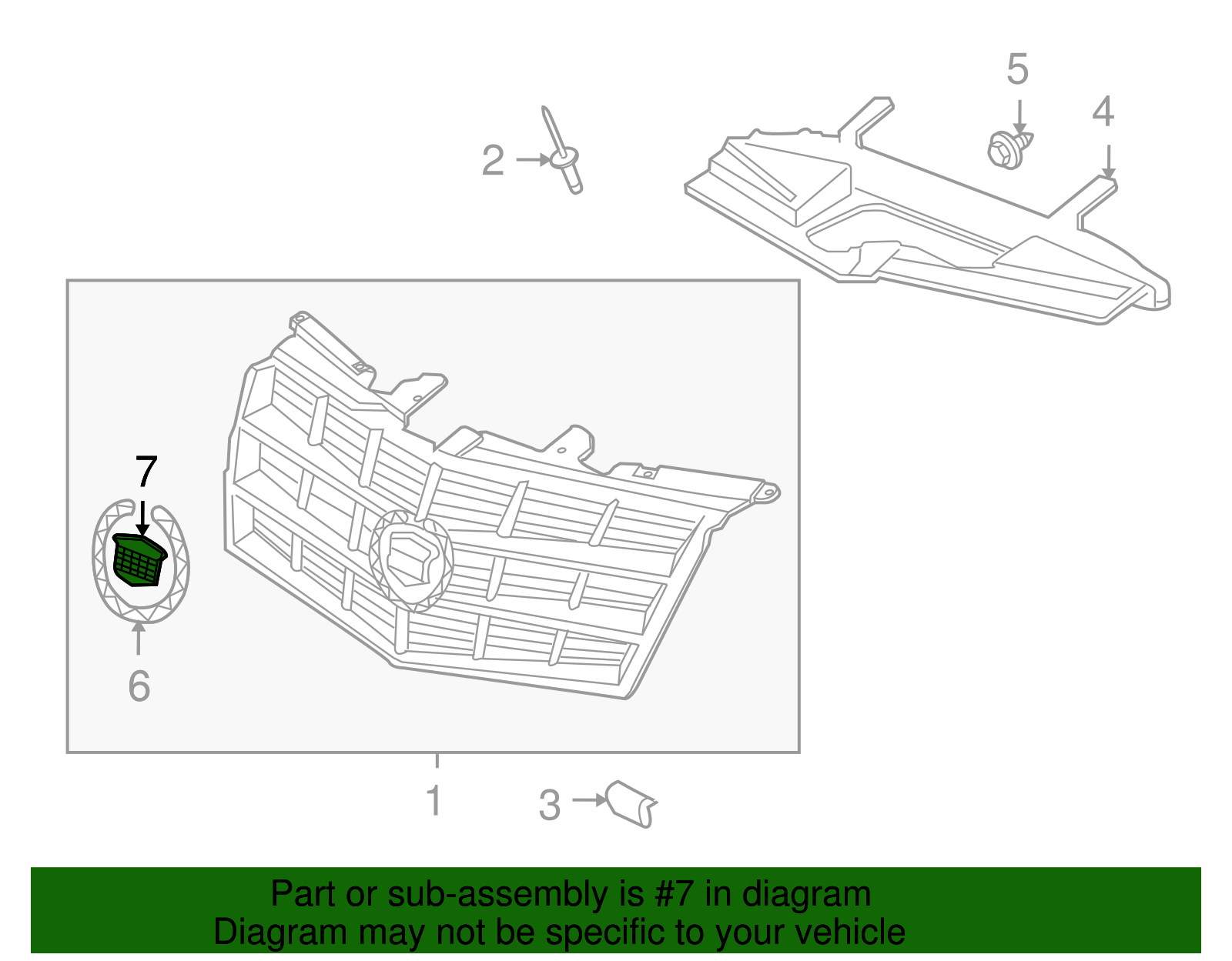 2010-2014 Cadillac Front Grille Crest Logo 20828297 | Chevy OEM Parts
