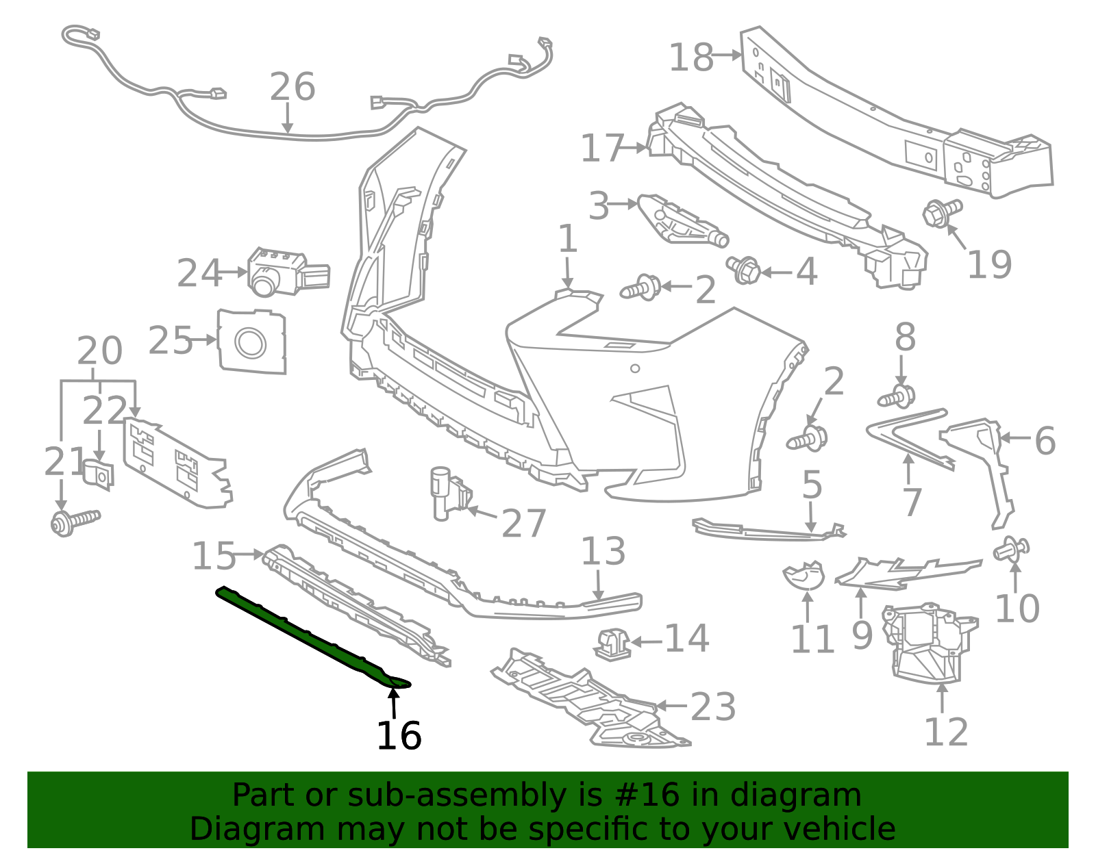 53122-0E070 - Lower Molding - 2016-2019 Lexus | My L Parts