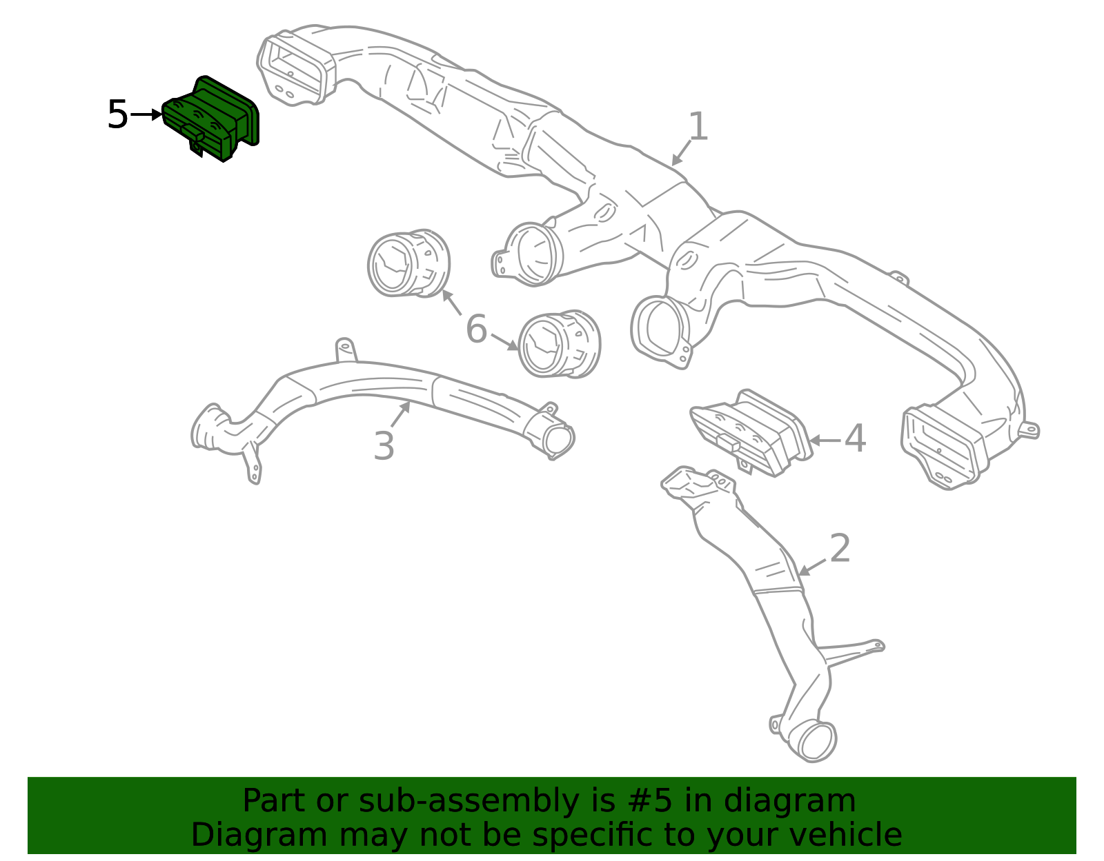 2015-2023 Ford Mustang | Louver | FR3Z-19893-AH | Walls' Ford Parts