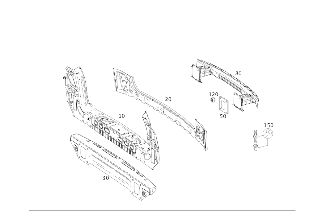 166-610-42-00 - Rear Cross-Member 2006-2019 Mercedes-Benz | Mercedes ...