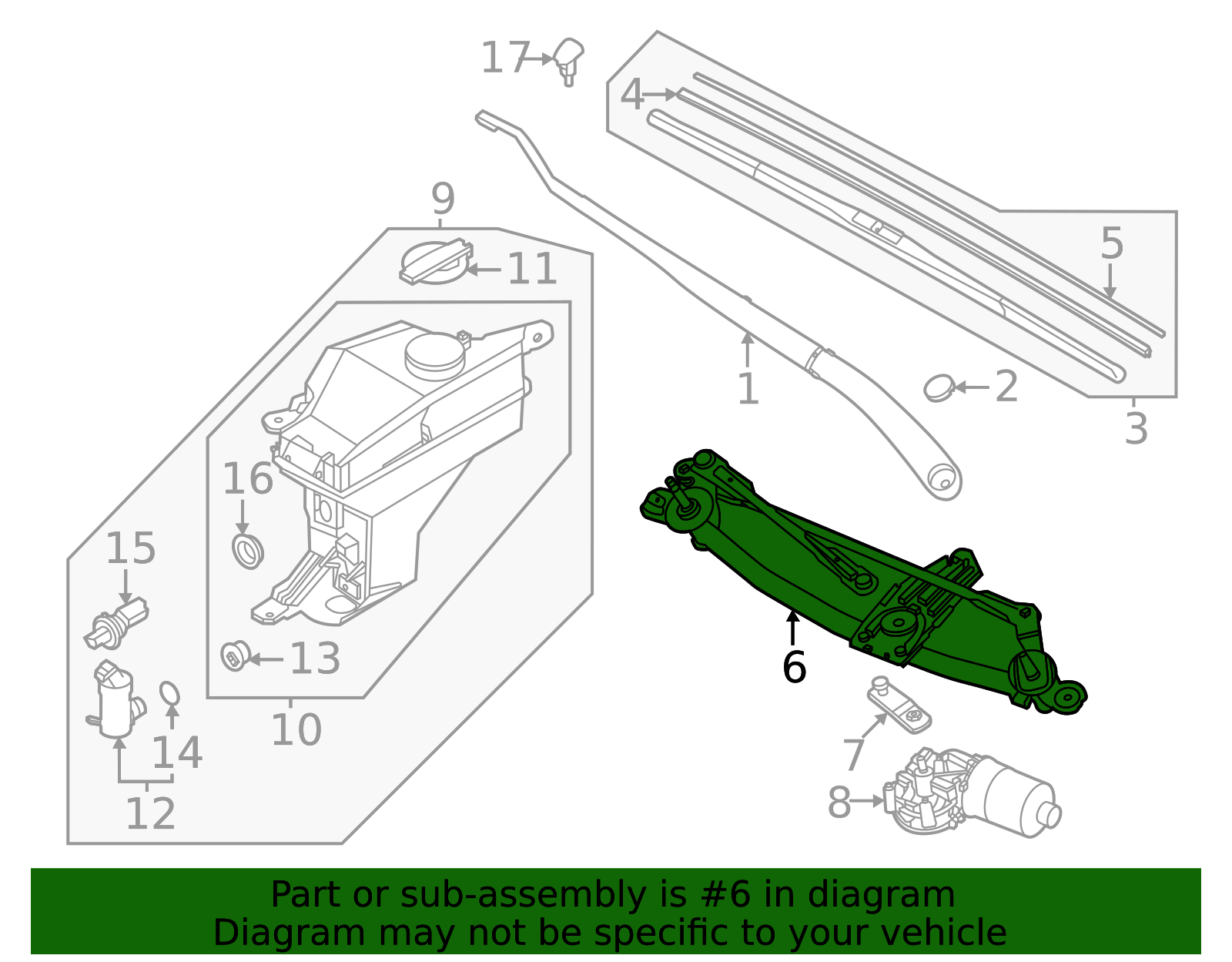 98120-CV000 - Wiper Linkage 2022-2025 Kia EV6 | Kia.Parts Store