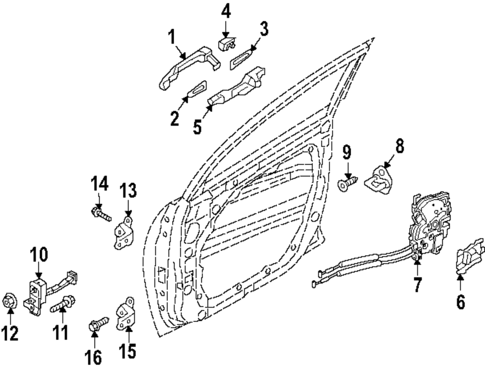 Hyundai - 82652-BE000 - Exterior Door Handle Cover - 2024-2025 Hyundai ...
