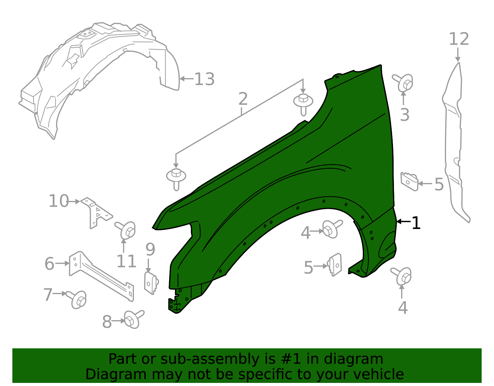 VL3Z-16005-E - Fender 2021-2025 Ford F-150 | Ford Parts Direct