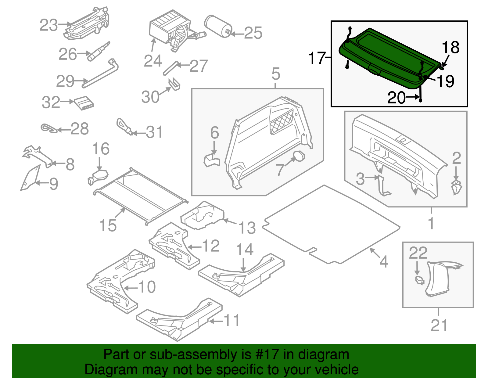 8P4-867-769-BH-2J9 - Tonneau Cover 2008-2013 Audi | Audi OEM Parts Guy