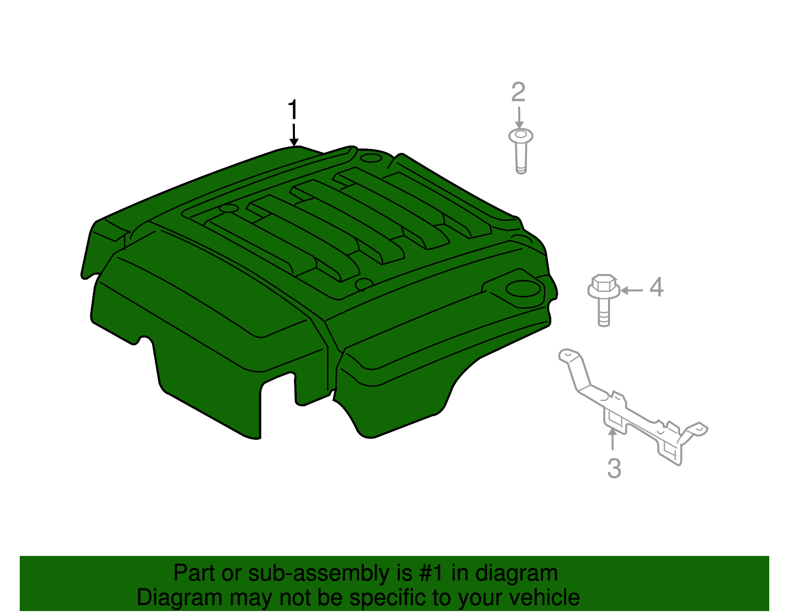 LBH500092 - Engine Cover - 2006-2009 Land Rover Range Rover | Land ...