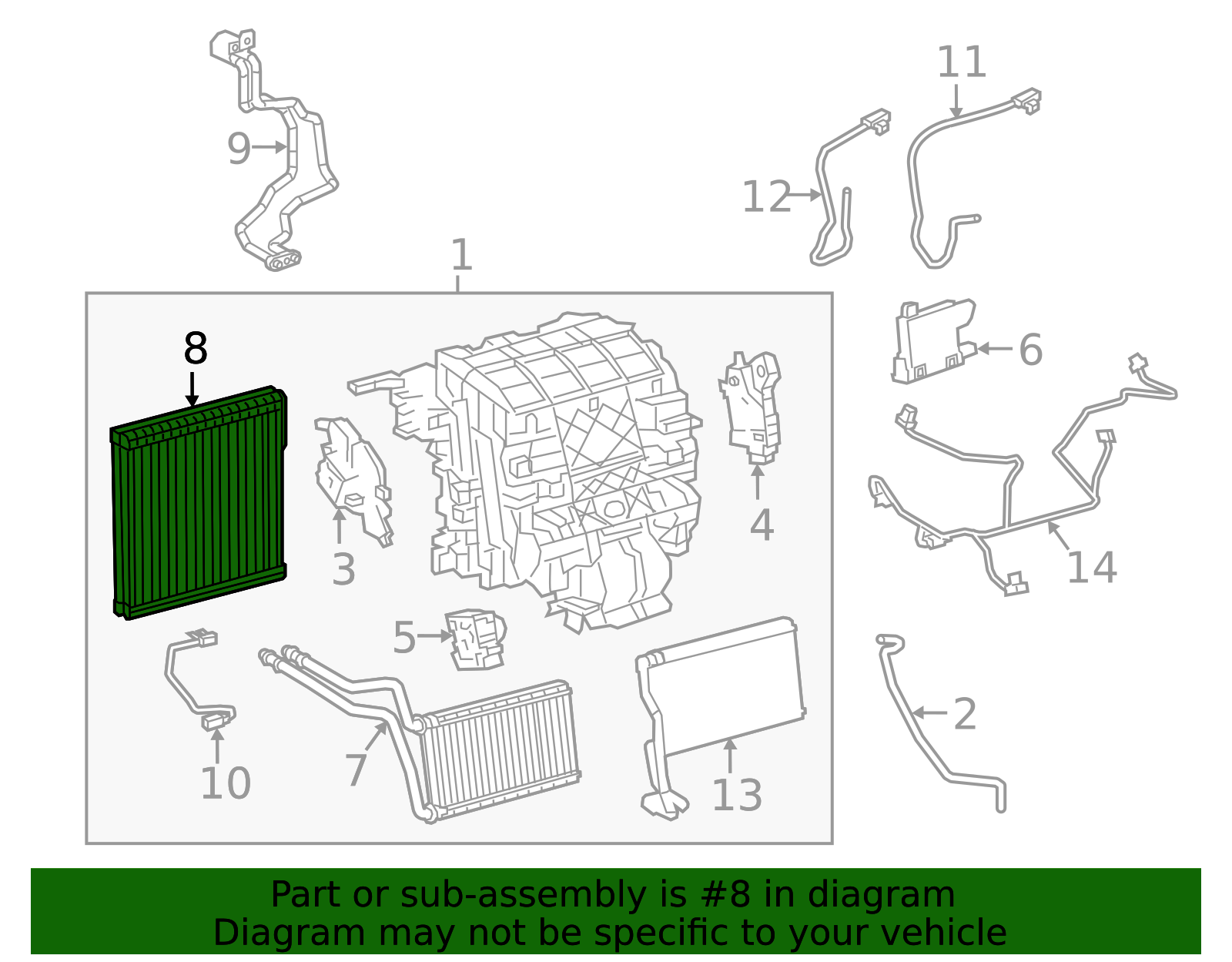 2017-2020 Toyota Prius Prime Evaporator Core 88501-10160 | OEM Parts Online