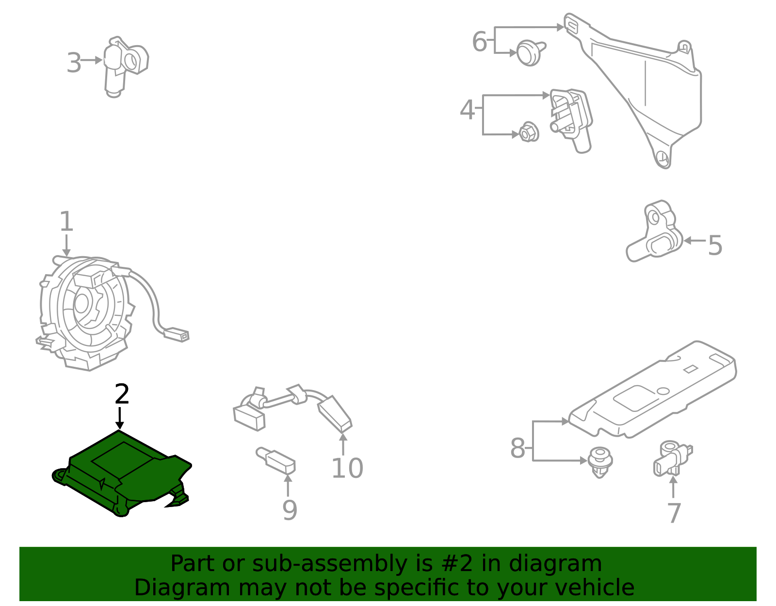 2019-2024 Subaru Ascent Sdm Module 98221XC00B | Subaru Parts Store