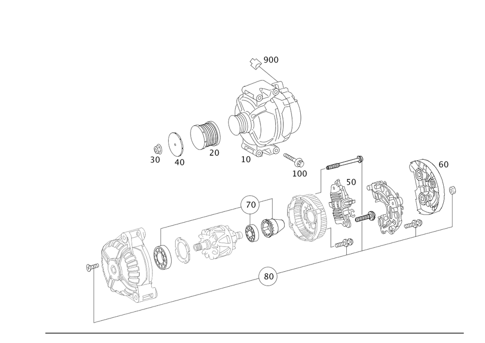 2013-2016 Mercedes-Benz Remanufactured Alternator 014-154-39-02-87 ...
