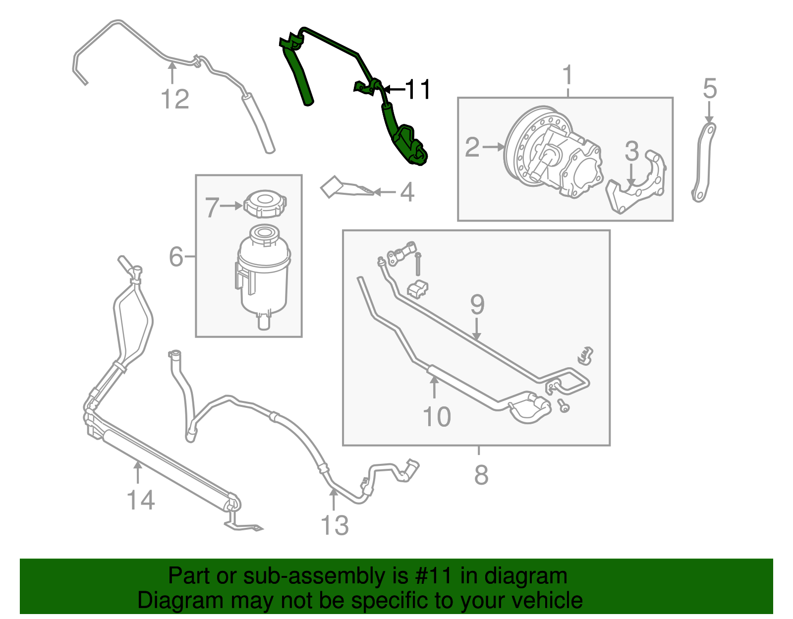 2008-2012 Land Rover LR2 Power Steering Return Hose LR014409 | OEM ...