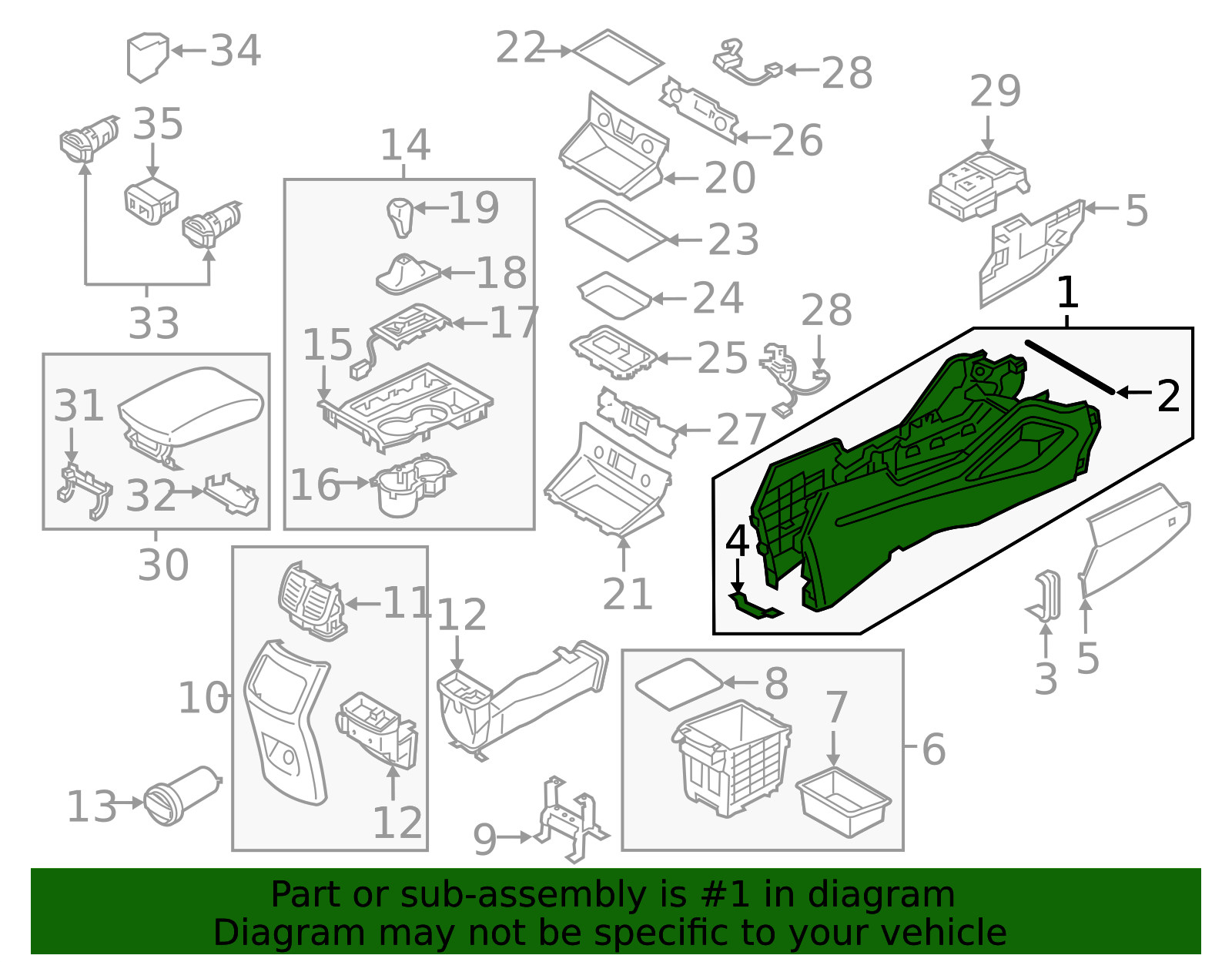 2016-2021 Hyundai Tucson Console Base 84610-D3000-TRY | MotorMotor