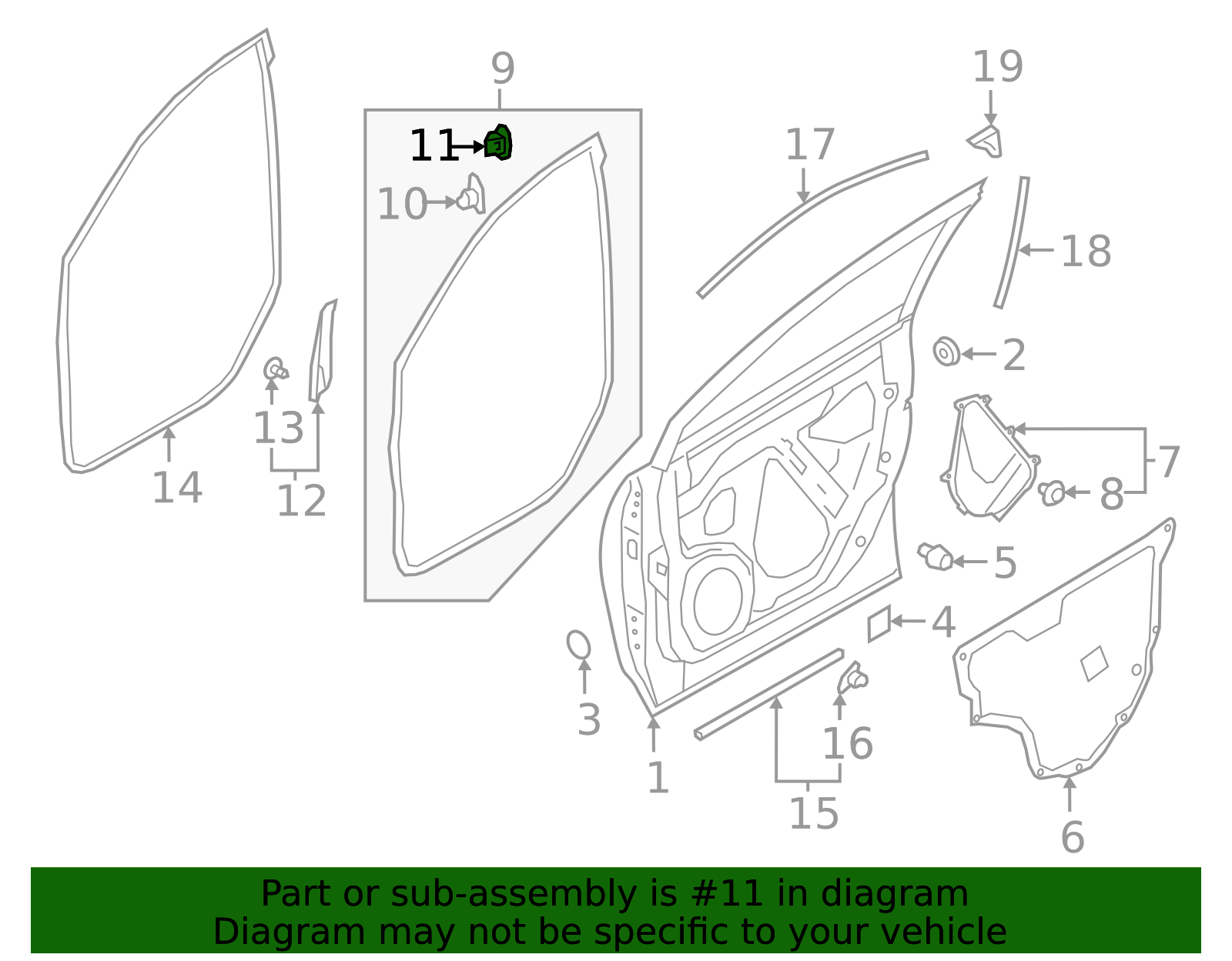 2006-2025 Subaru Door Weather-Strip Clip 909120043 | Subaru Parts Store