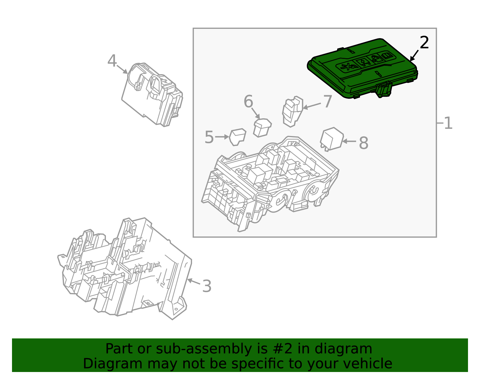 2020-2025 Chevrolet Malibu Front Compartment Fuse Block Cover 84586308 ...