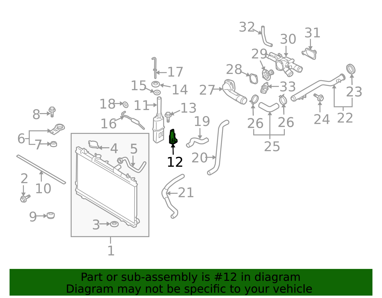 25427-2F000 - Reservoir Assembly Mount Bracket 2004-2009 Kia | Kia ...