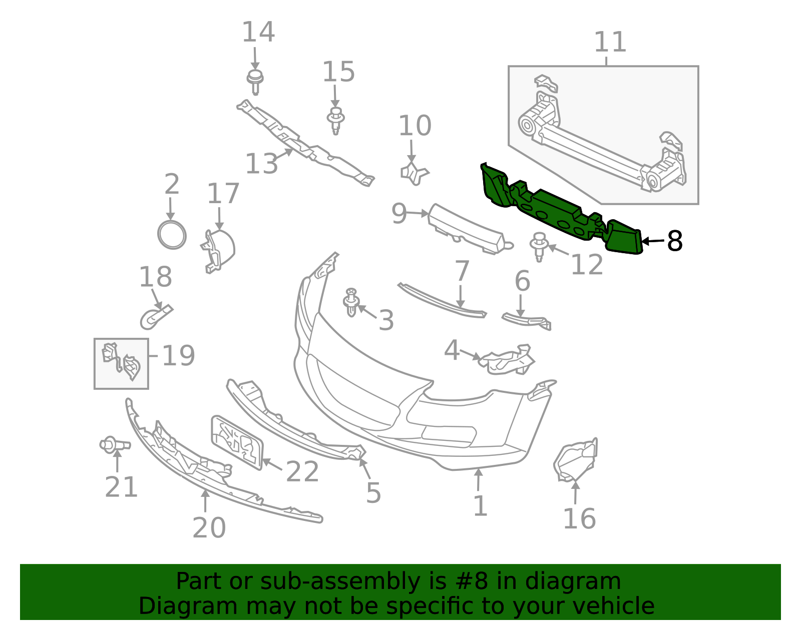 FE01-50-111A - Bumper Impact Absorber 2004-2008 Mazda RX-8 | Bam ...