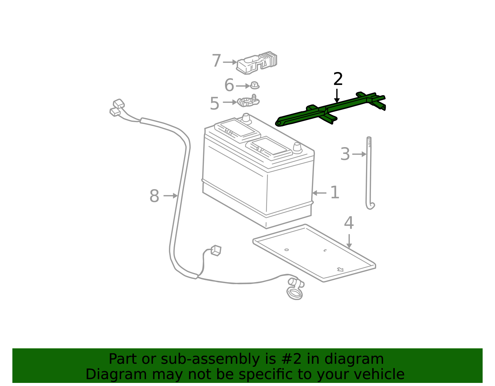 74404-0C010 - High-Quality Battery Hold Down Frame for AutoNation Parts