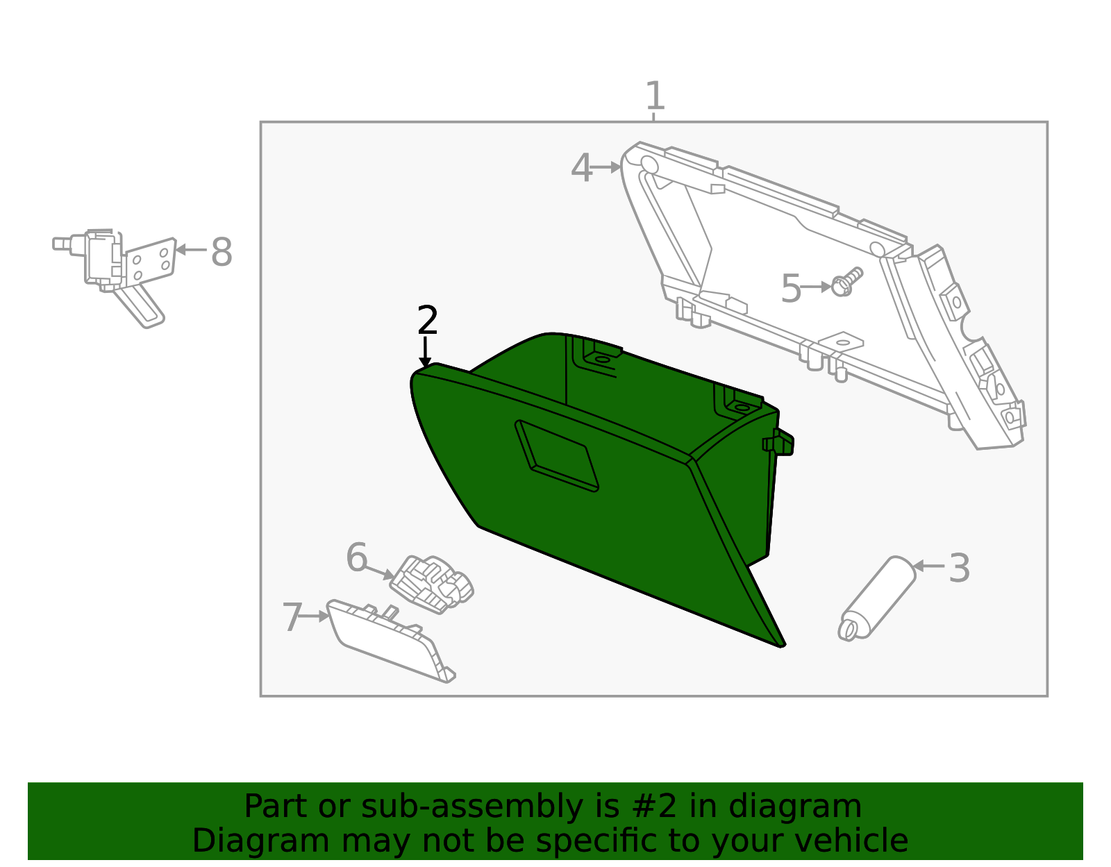 2020-2025 Buick Encore GX Glove Box Door 42738873 | Capital Chevy Parts