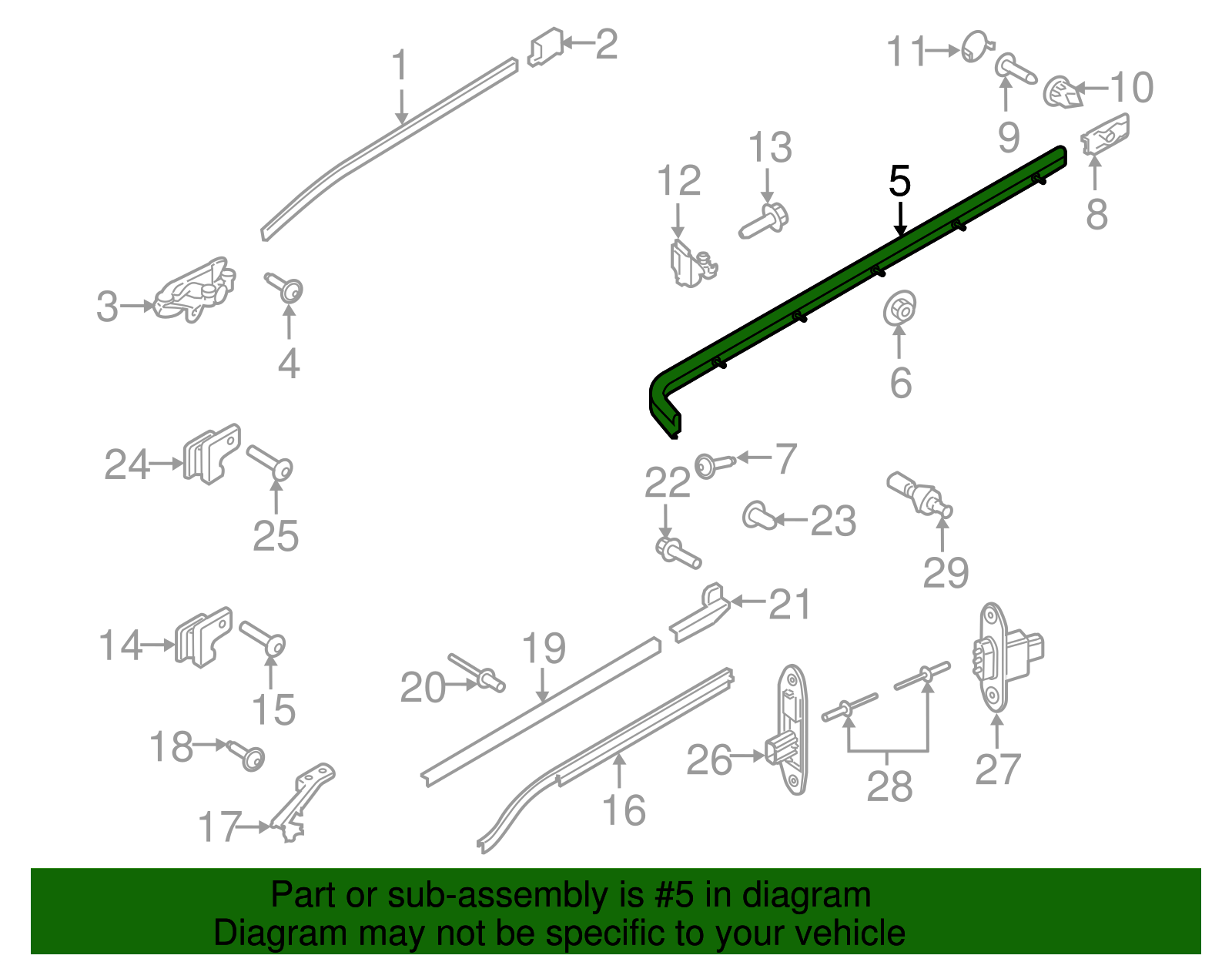 2020-2025 Ford | Center Track | KK3Z-1525004-B | Walls' Ford Parts