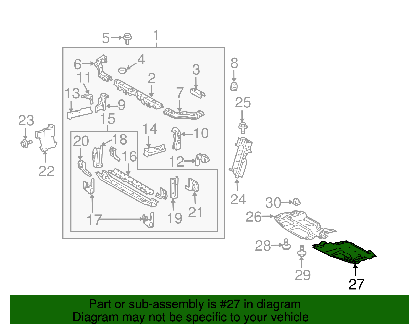 2005-2010 Scion tC Under Cover 51442-21030 | Toyota Parts Center
