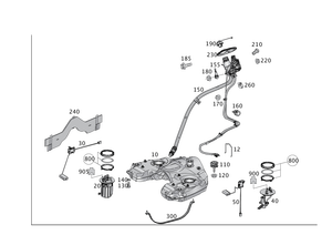 166-470-59-01 - Fuel Tank 2010-2017 Mercedes-Benz | Mercedes-Benz Star ...