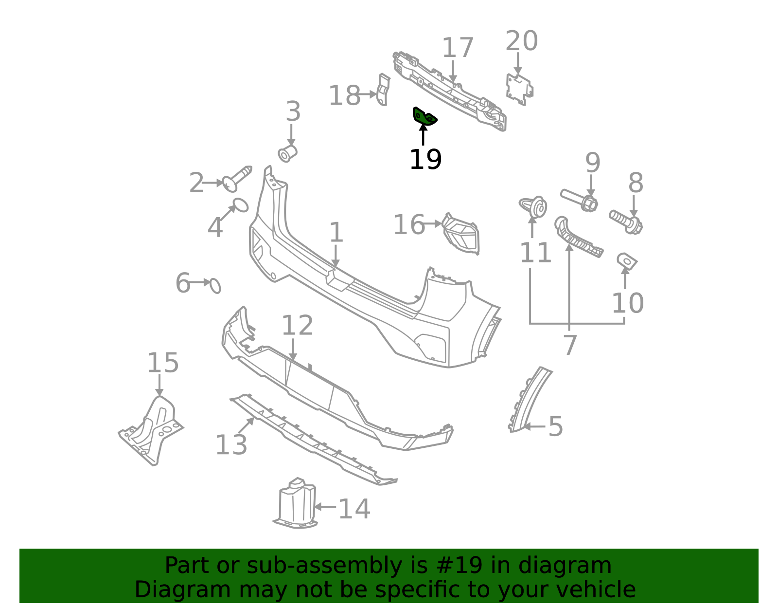 86638-G5600 - Impact Bar Bracket 2020-2022 Kia Niro | Kia.Parts Store