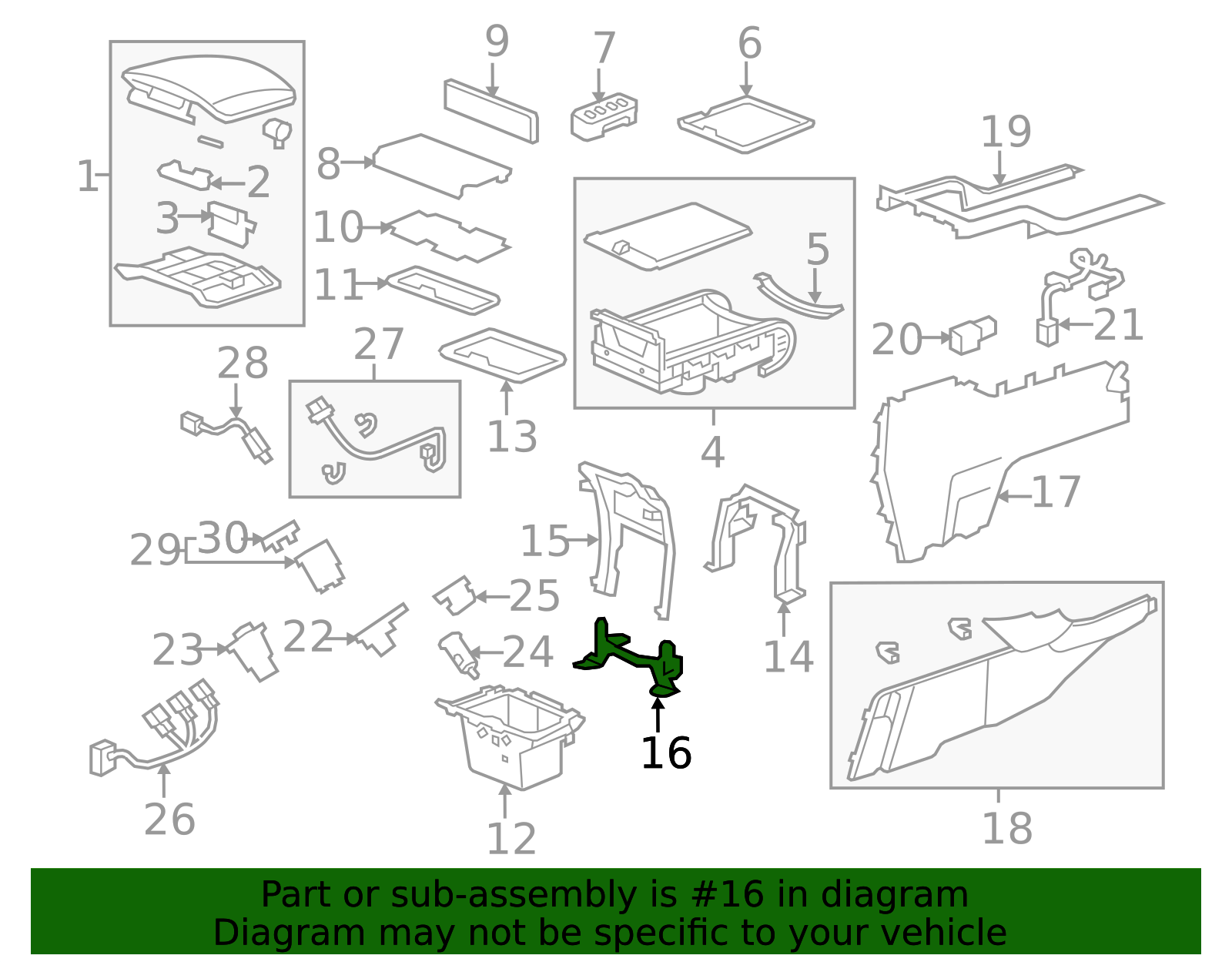 83425-SZA-A00 - High-Quality Console Bracket for 2009-2015 Honda Pilot ...