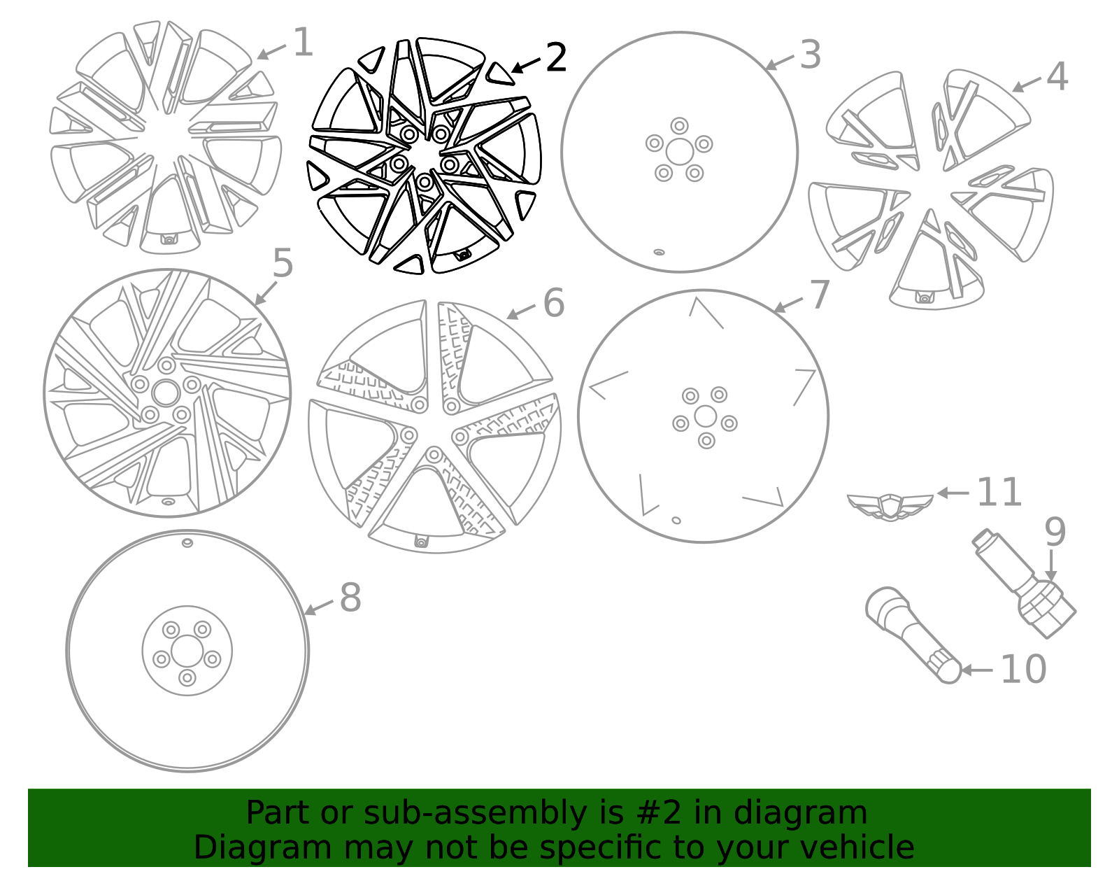 52910-AR100 - Hyundai Wheel, Alloy 2022-2025 Genesis GV70 | Performance ...