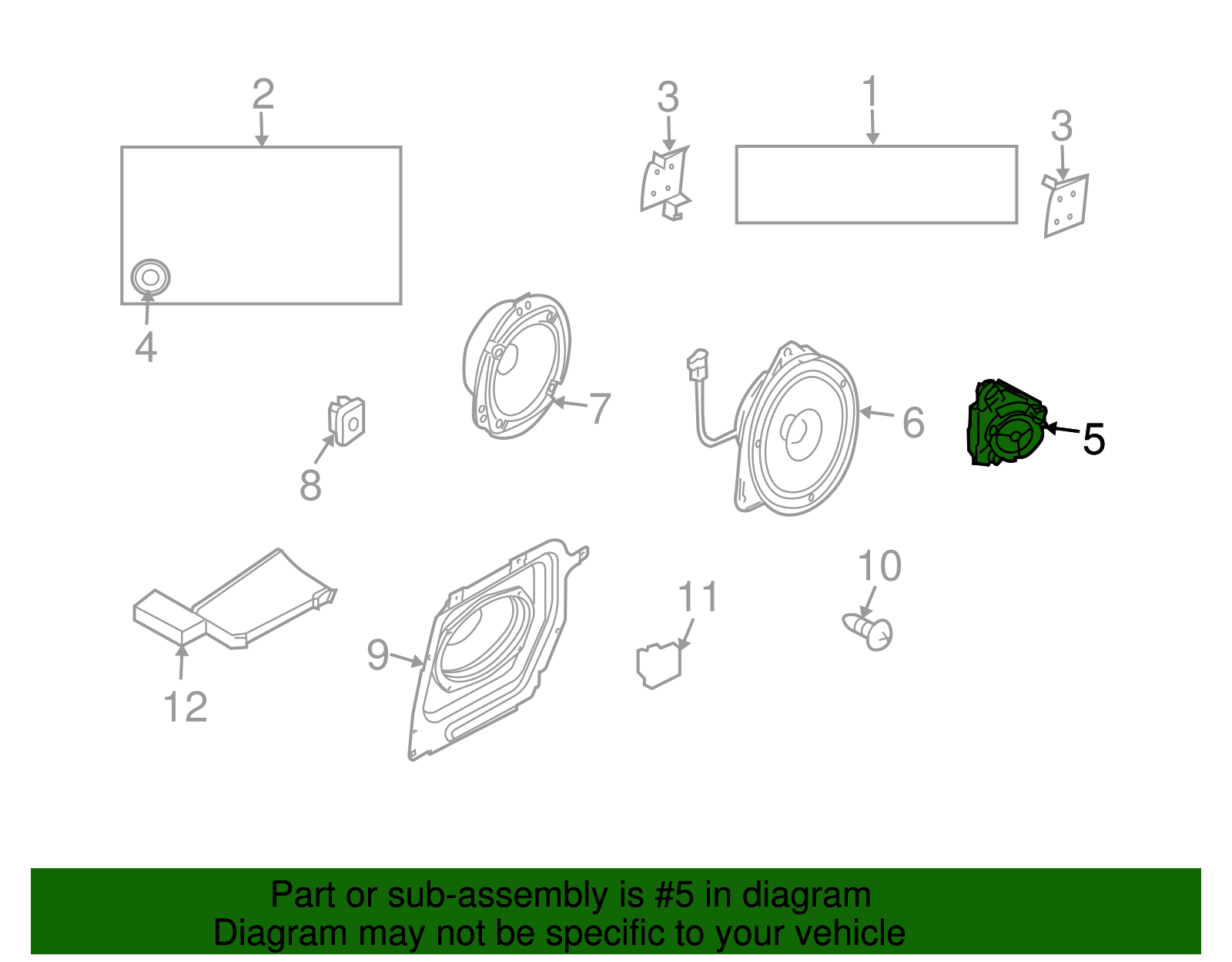 86301SA130 - Tweeter 2003-2008 Subaru Forester | Subaru Parts Exchange
