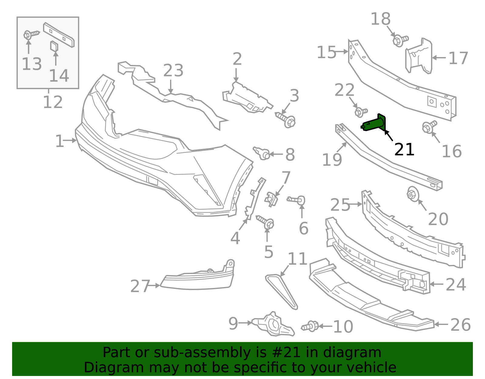 2018-2022 Toyota C-HR Lower Mount 52133-F4010 | Bam Wholesale Parts