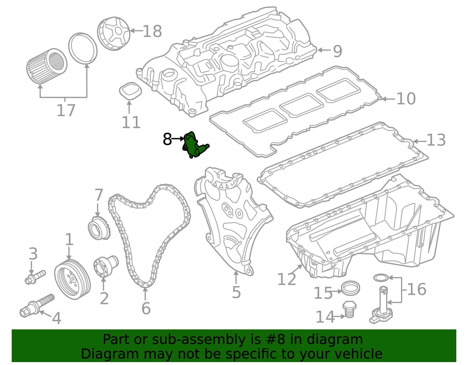 11317584723 - 2006-2021 BMW Tensioner (11-31-7-584-723) | BMW of South ...