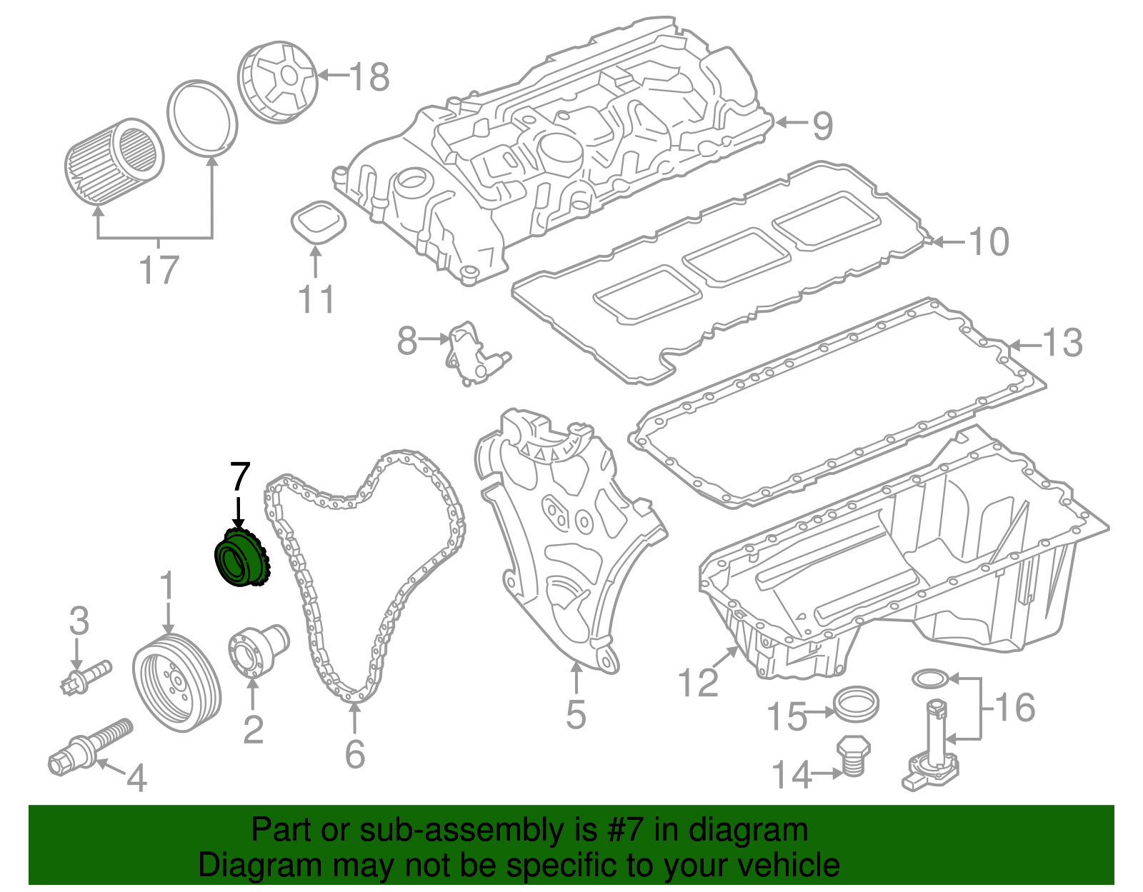 11-36-7-583-208 - Engine Timing Camshaft Sprocket 2006-2021 BMW ...