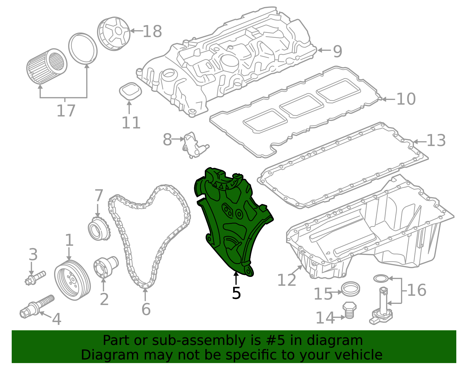 2011-2021 BMW Engine Timing Chain Guide 11-41-7-618-941 | BMW OEM Parts