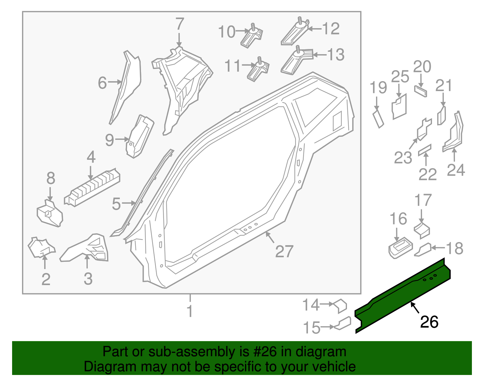 2014-2021 BMW Rocker Panel 41-00-7-409-380 | BMW OEM Parts