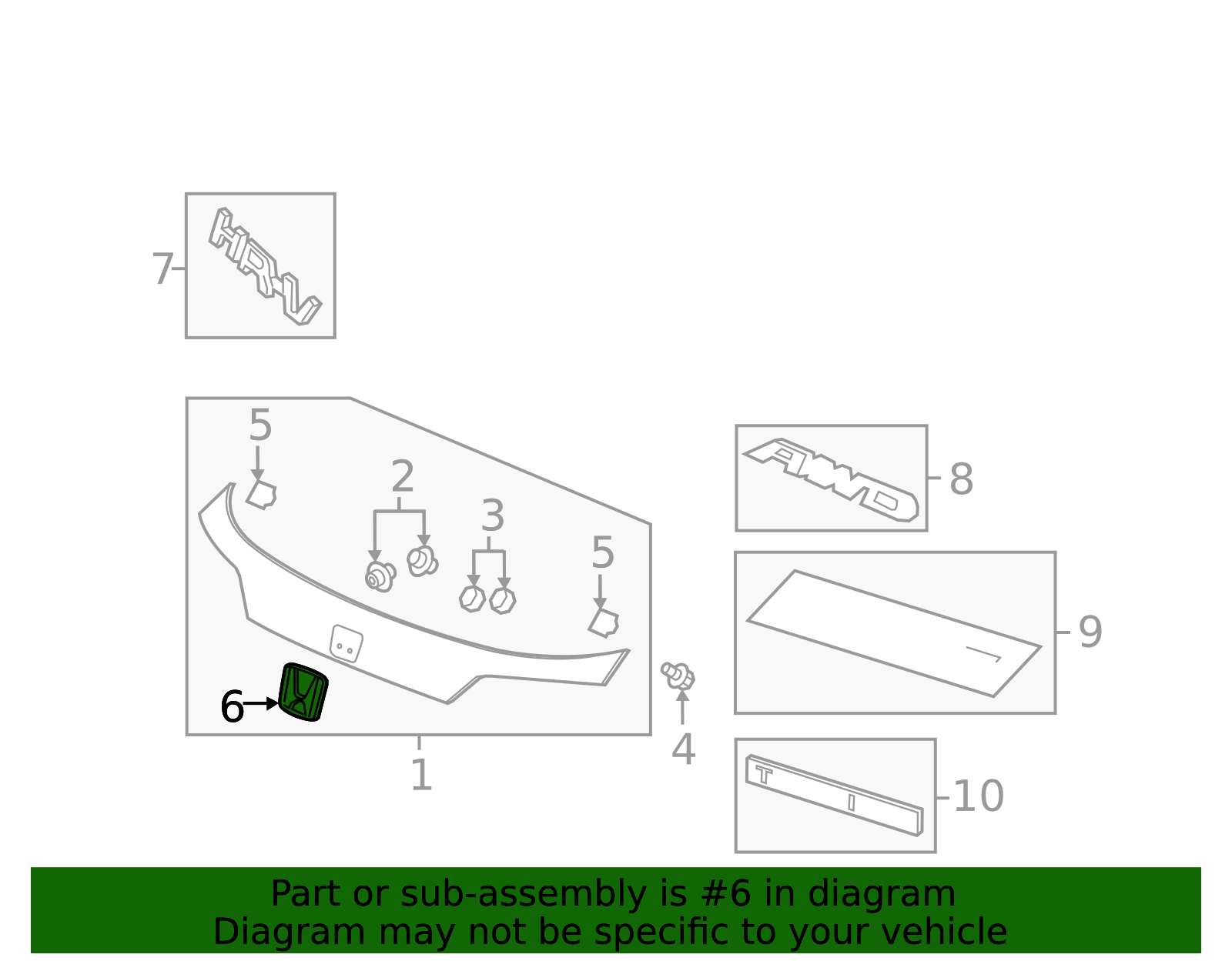 75701-T4G-000 - Emblem 2019-2022 Honda HR-V | Honda Parts Online