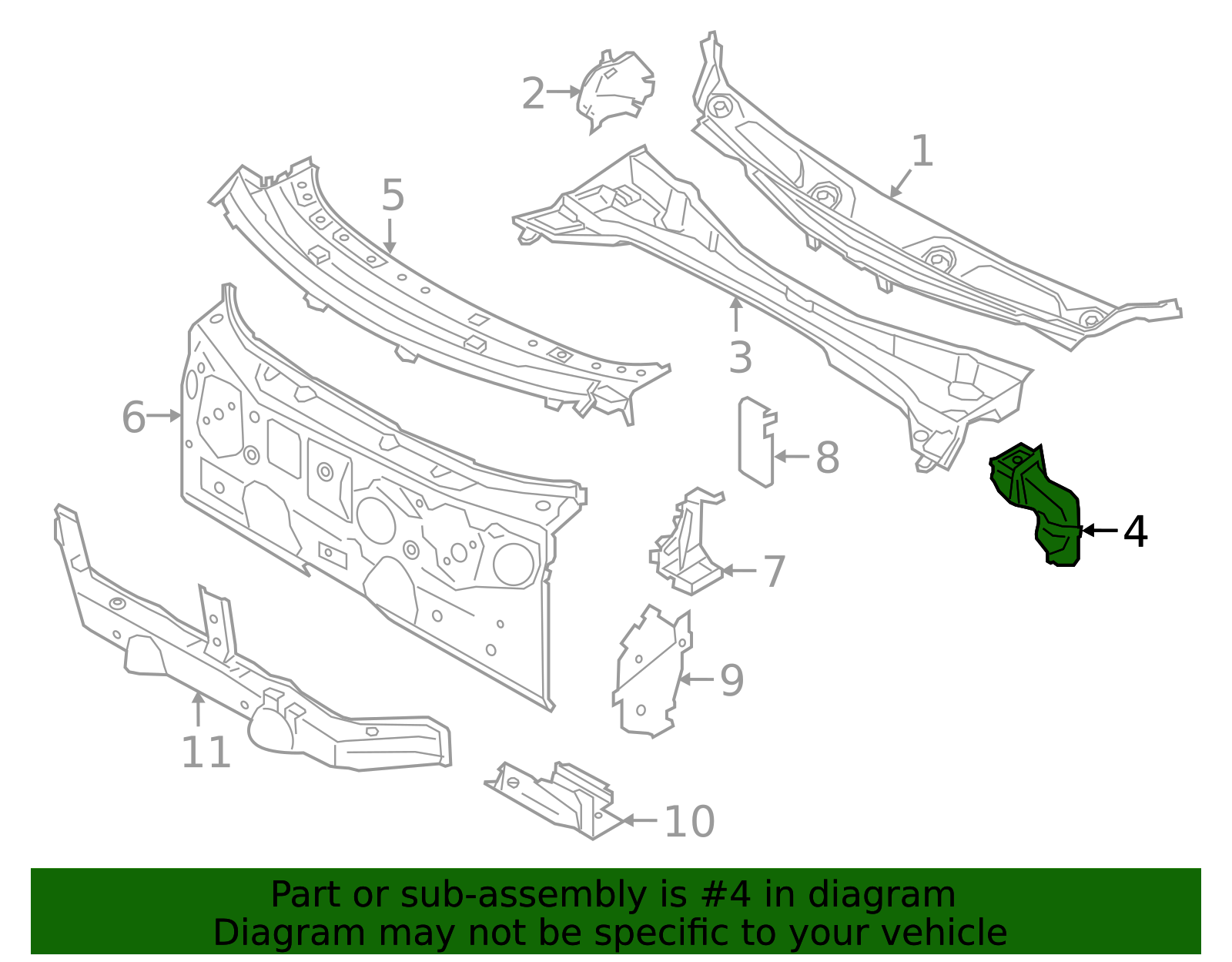 51317355438 - 2016-2023 BMW Cowl Trim Duct (51-31-7-355-438) | BMW of ...