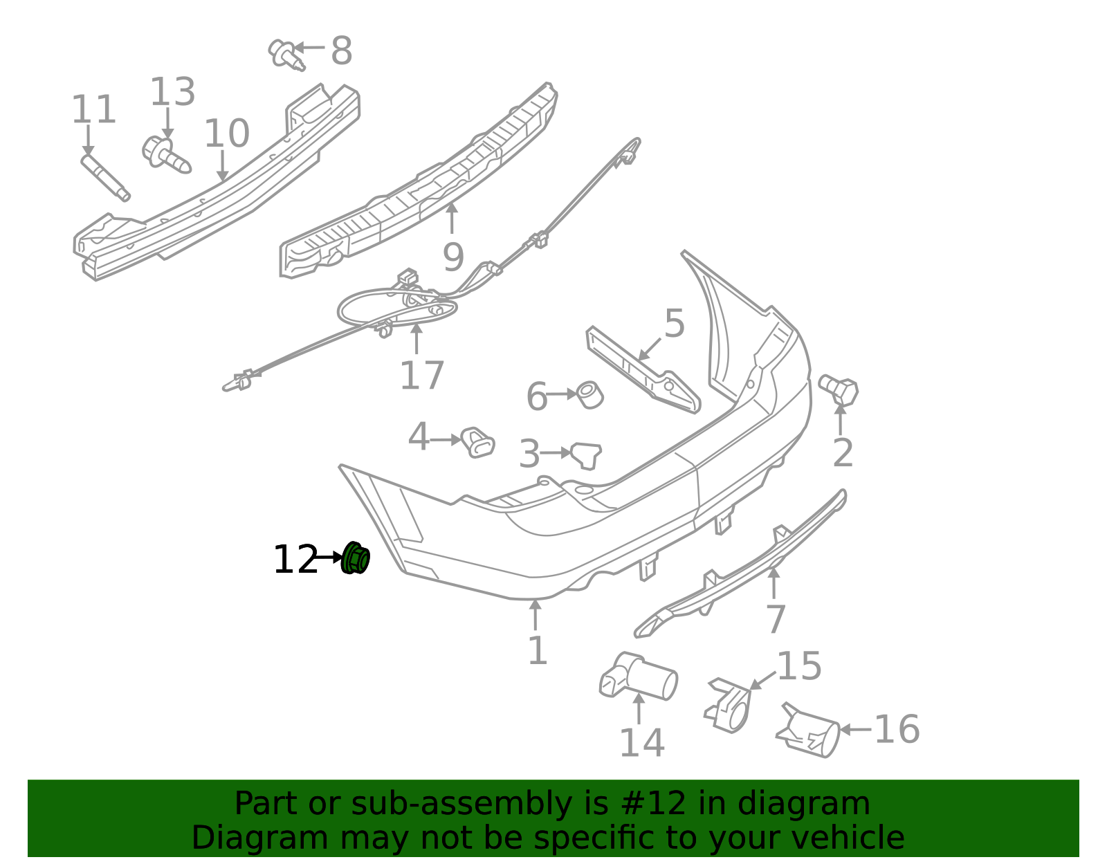 2006-2012 Ford Impact Bar Nut N621940-S424 | OEM Parts Online