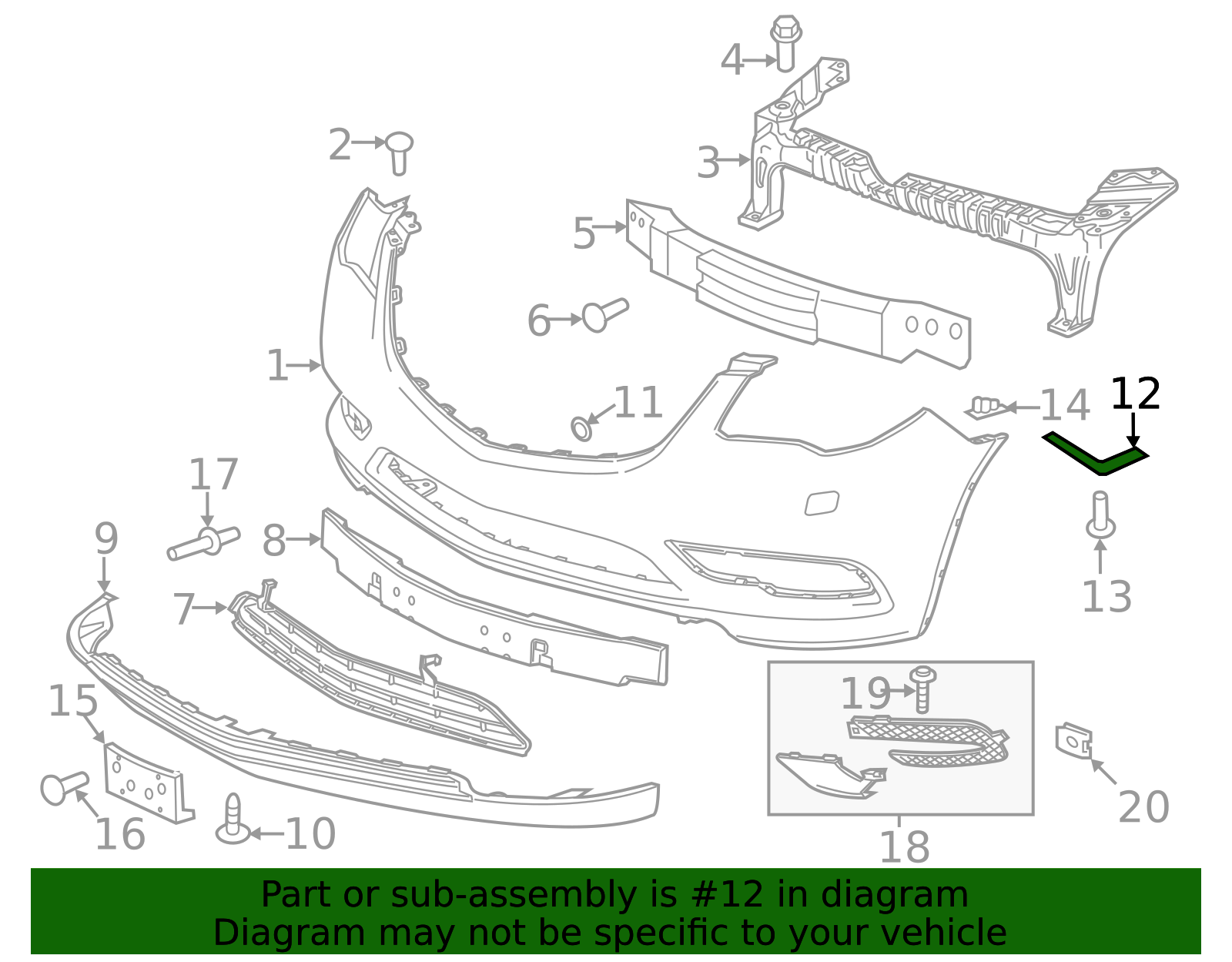 2013-2017 Buick Enclave Side Retainer - Driver's Side (LH) 20986161 ...