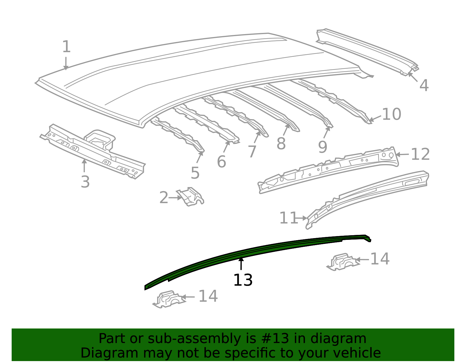 Genuine Official Toyota Roof Drip Molding (Right) part# 75551-52170 for ...