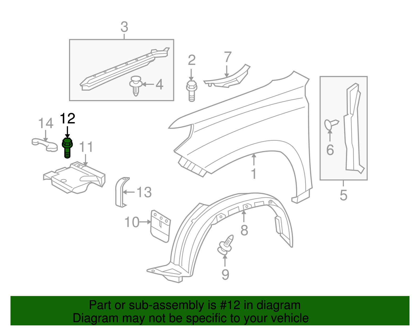 9046707211 - Fender Ledge Cover Clip 2006-2023 Lexus | Lexus Parts Outlet