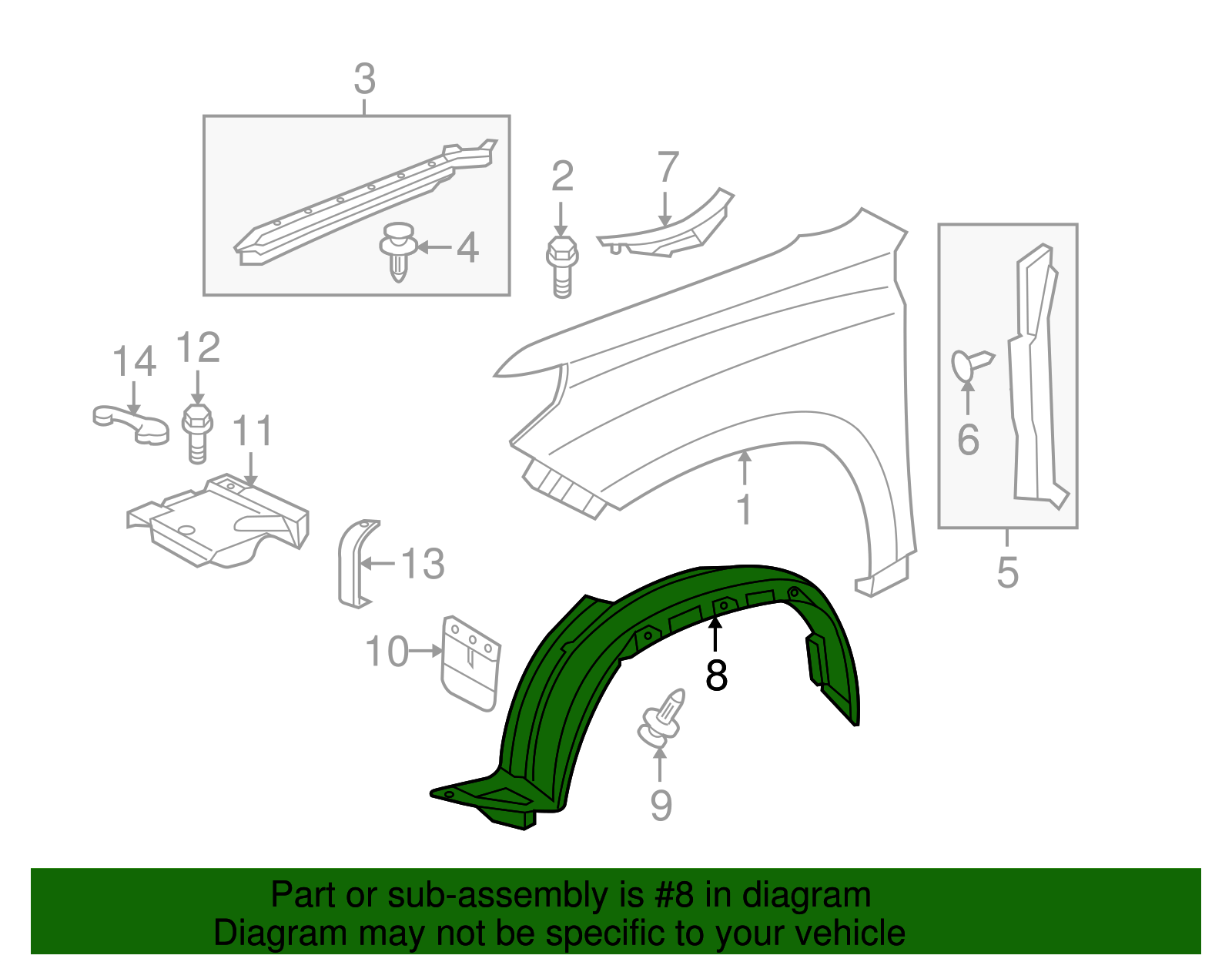 53805-60071 - 2014-2023 Lexus GX460 - Fender Liner | My L Parts