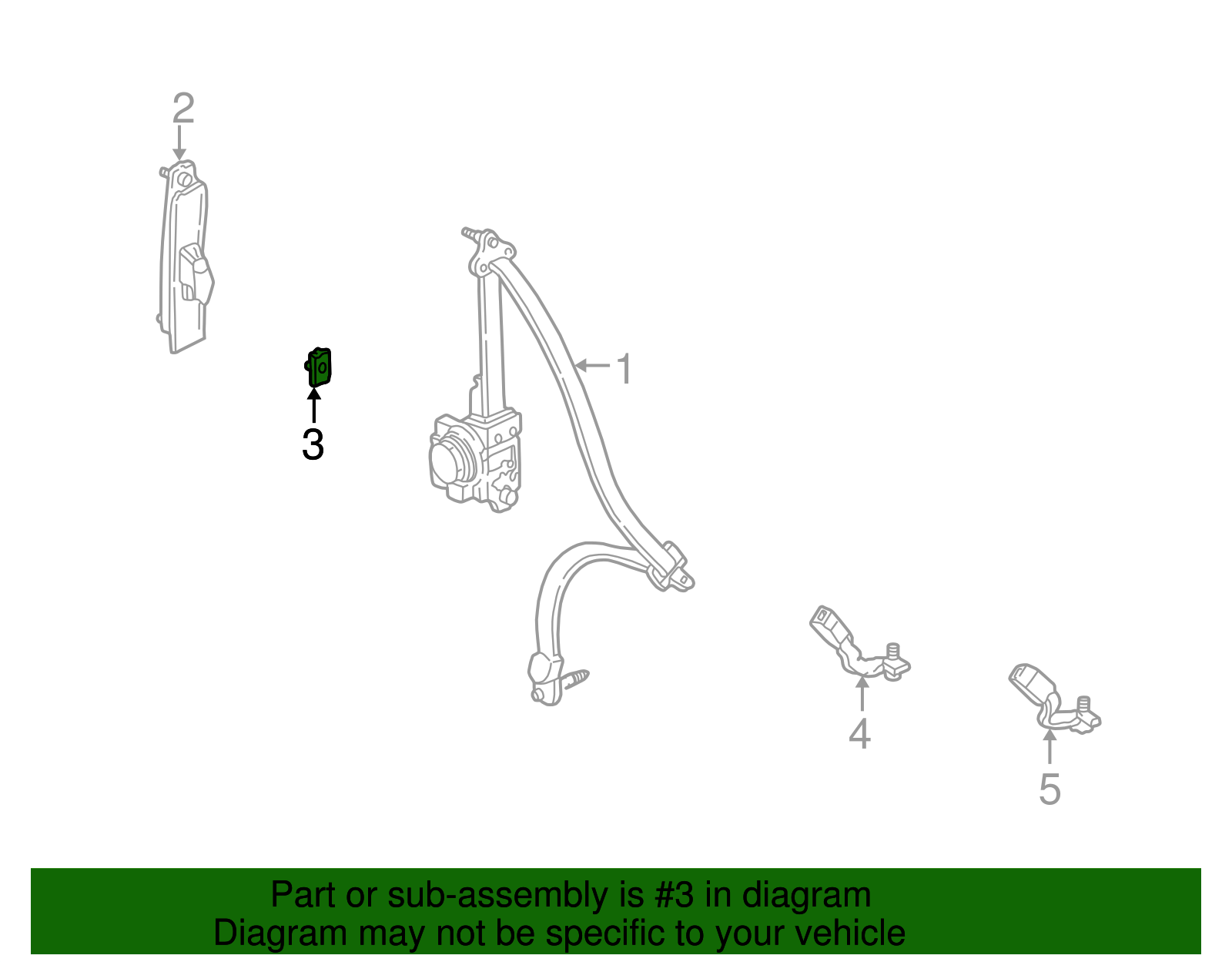 90301-SS0-000 - Belt & Retractor Clip 1997-2004 Honda | Honda Parts Online