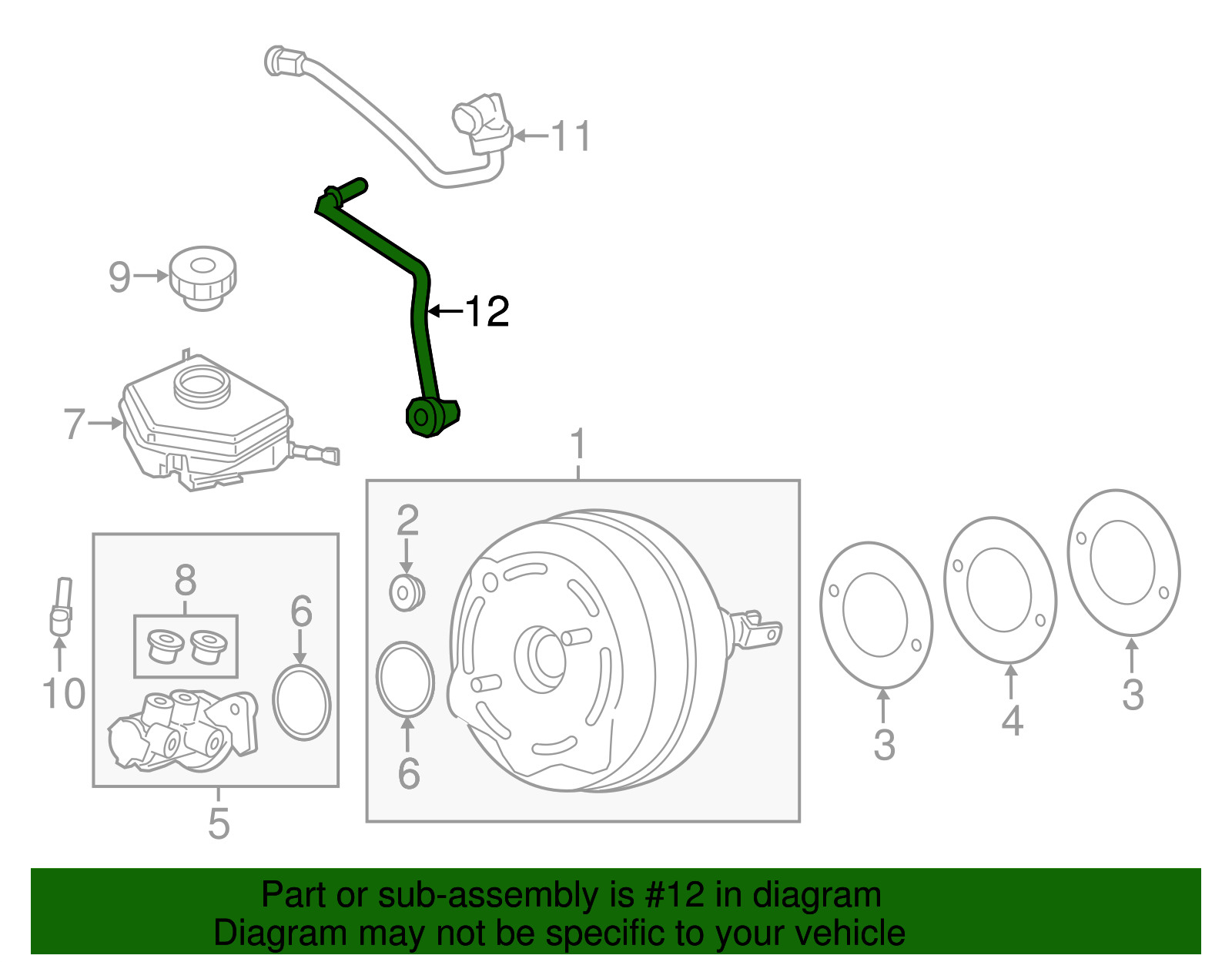 11667613026 - 2012-2021 BMW Vacuum Hose (11-66-7-613-026) | BMW of ...