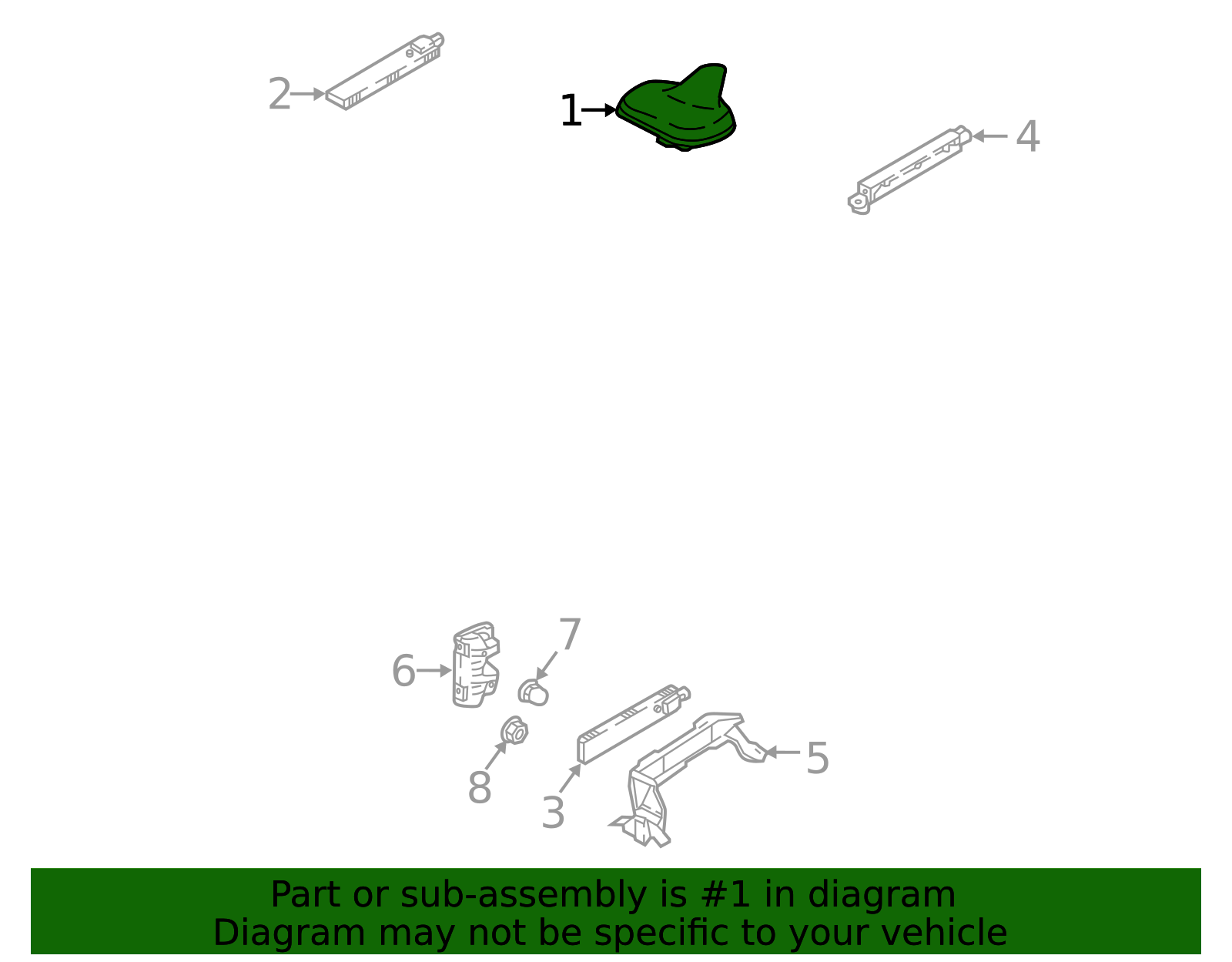 2020-2025 Audi Antenna Assembly 4M0-035-503-Q-GRU | TascaParts.com