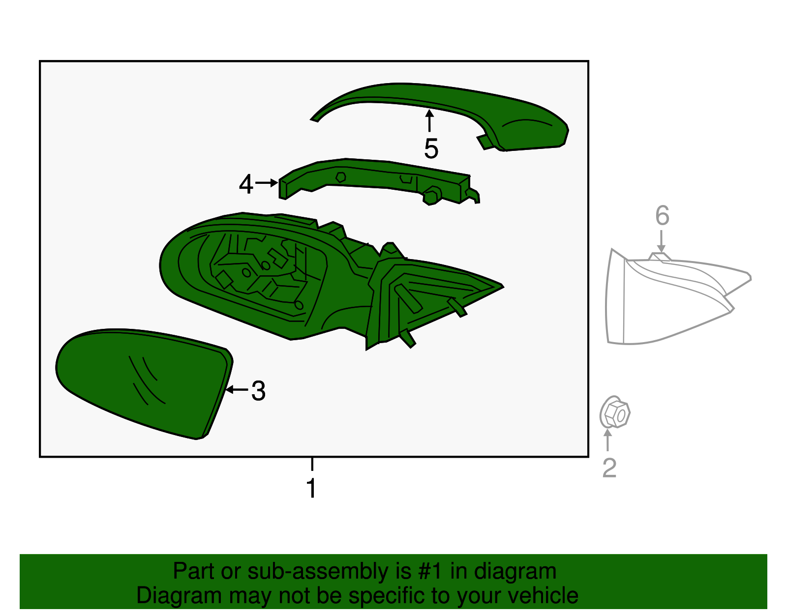 2017-2020 Kia Optima | Mirror Assembly | 87610-A8040 | Kia Auto Parts