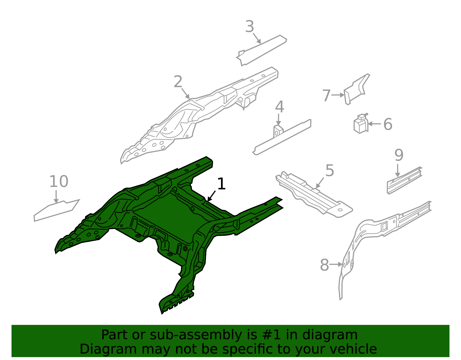 2020-2025 BMW Rear Rail Assembly 41-00-7-499-122 | BMW Parts Online Hub