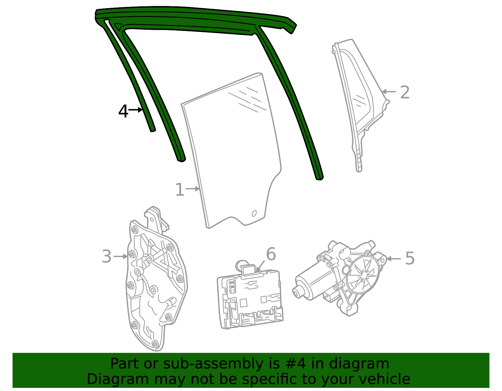 11K-839-440-5AP - Window Channel - 2023-2025 Volkswagen ID.4 | VW OEM ...