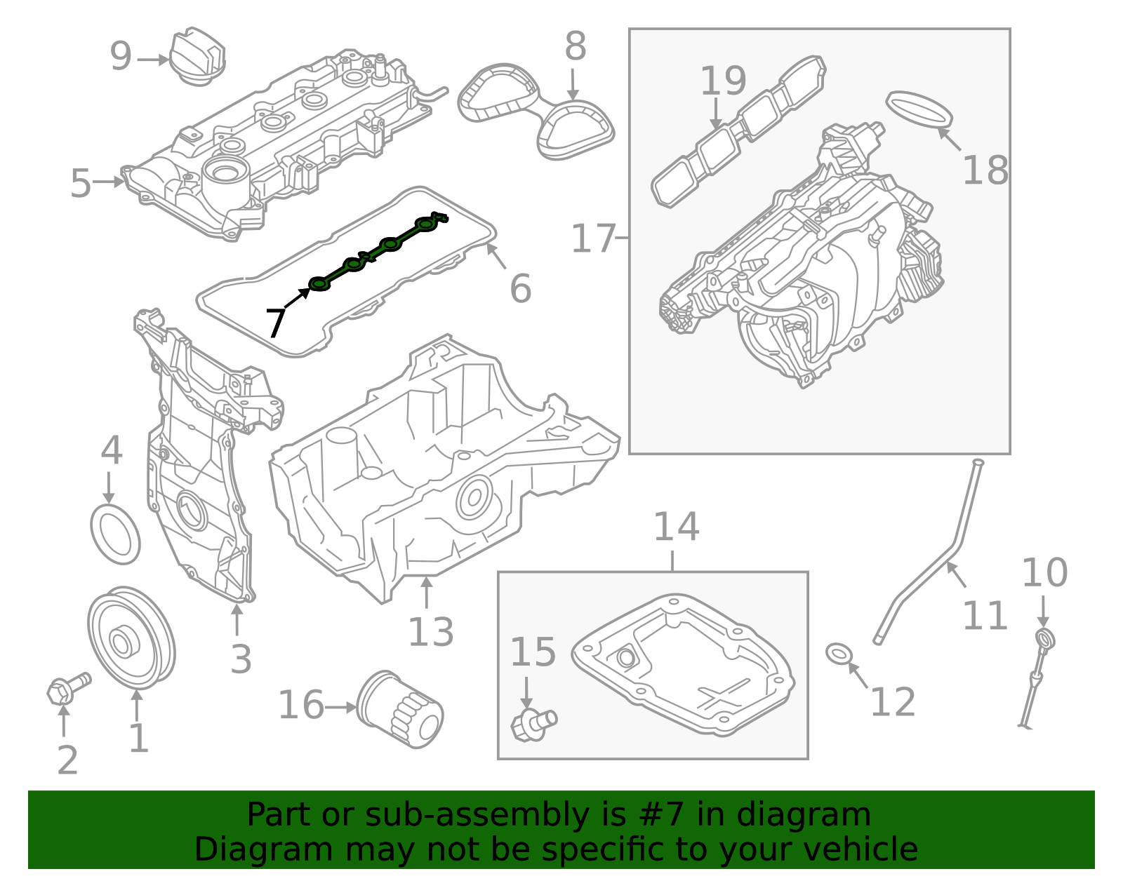 2018-2025 Nissan Valve Cover Gasket 13270-5RB0B | Nissan Parts Central