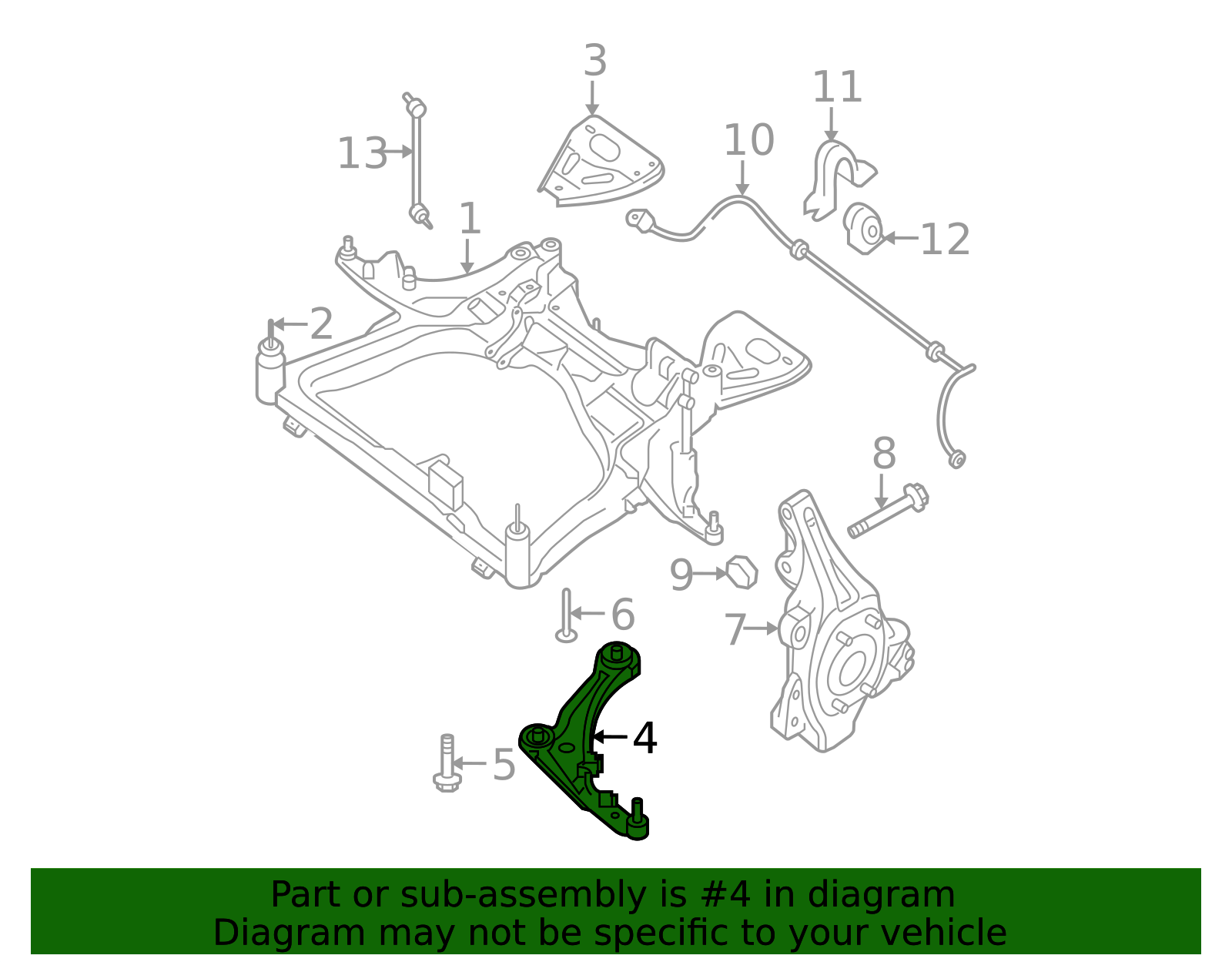 54500-JA00C - Control Arm - 2007-2013 Nissan Altima | Conicelli Nissan