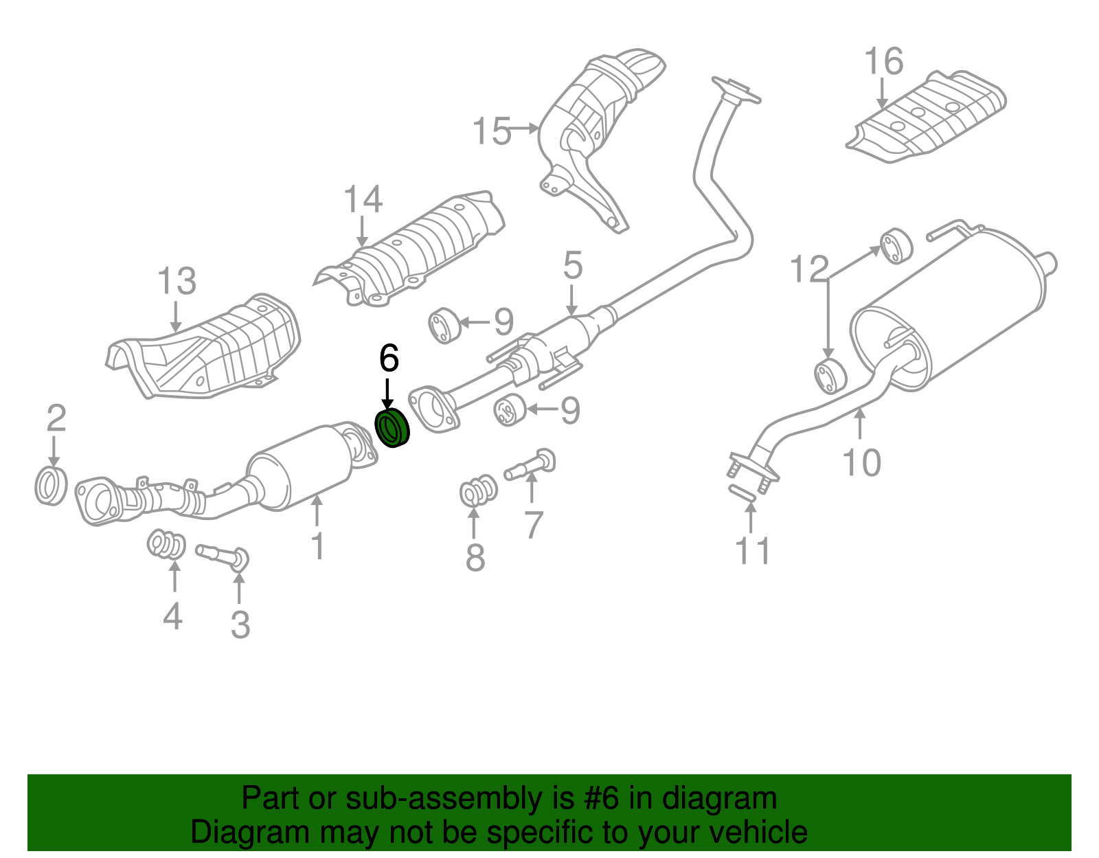 2007-2019 Nissan Converter & Pipe Rear Seal 20695-5TA0A | TascaParts.com
